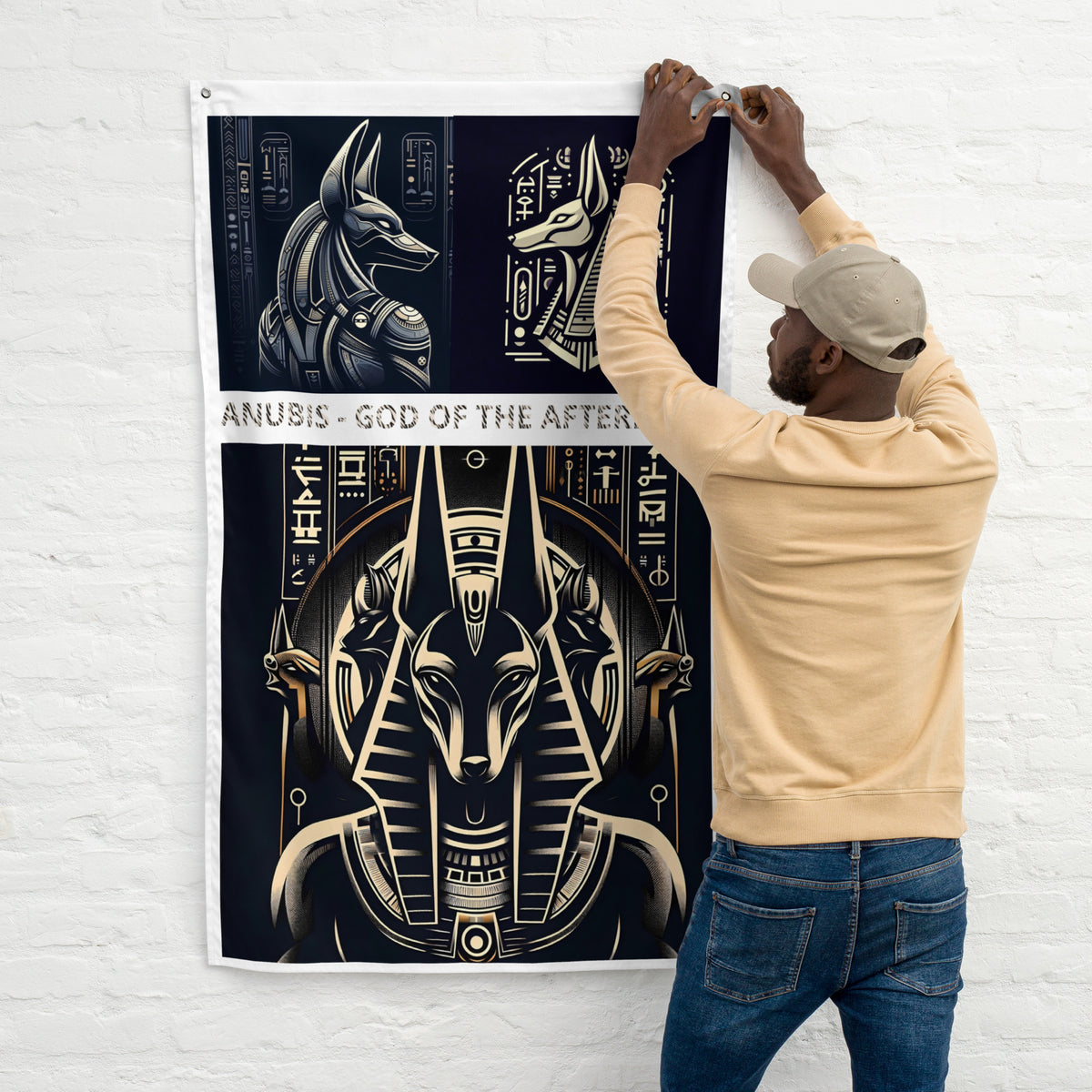 ANUBIS - GOD OF THE AFTERLIFE Flag – B&R African Styles